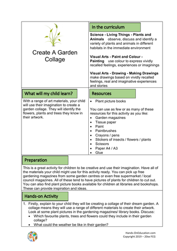 Plants Around Us Activities | Senior Infants Bundle | Hands-On ...