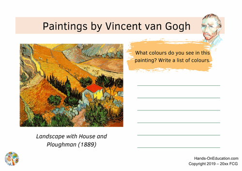 Vincent van Gogh Activities | Senior Infants Bundle | Hands-On ...