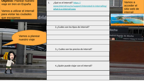 Virtual Train Trip in Spain - Spanish project | Teaching Resources