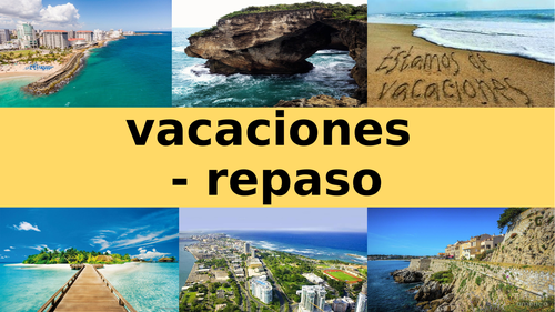 GCSE Spanish De Vacaciones (High level worksheet) Answers included ...