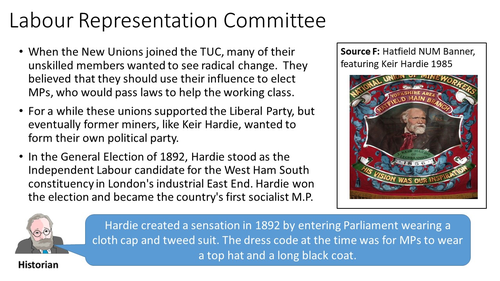 New Model Trade Unions & the origins of the Labour Party | Teaching ...
