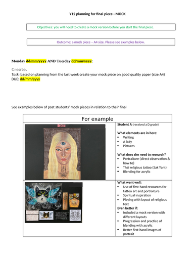 Year 12 AS Level Art & Design Help Pack | Teaching Resources