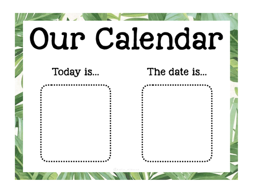 Classroom Calendar PDF PRINTABLE (katie_wlknsn) | Teaching Resources