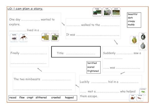 Minibeast - story writing | Teaching Resources