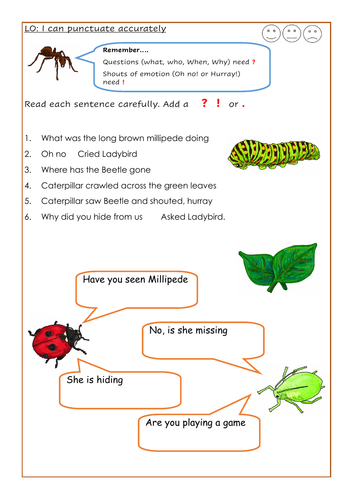 Minibeast - story writing | Teaching Resources