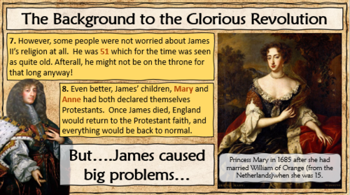 The Glorious Revolution - King William III & Queen Mary II | Teaching ...