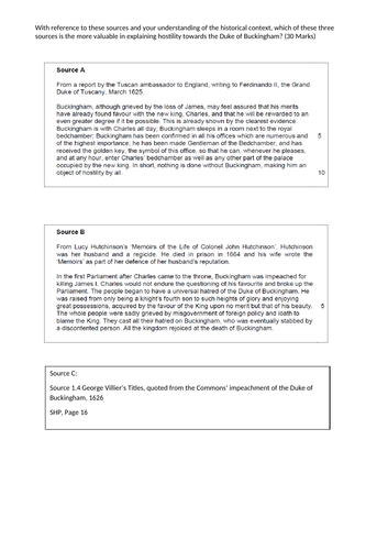 2E The English Revolution, 1625–1660 AQA, Unit 2: The Emergence of ...