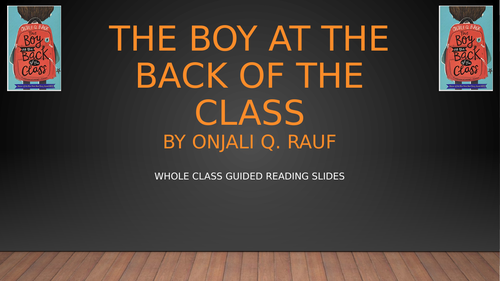 The Boy at the Back of the Class Whole Class Guided Reading Planning L ...