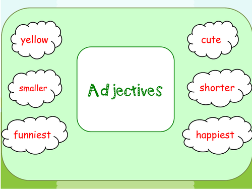 Adjectives that compare teaching slides with review questions ...
