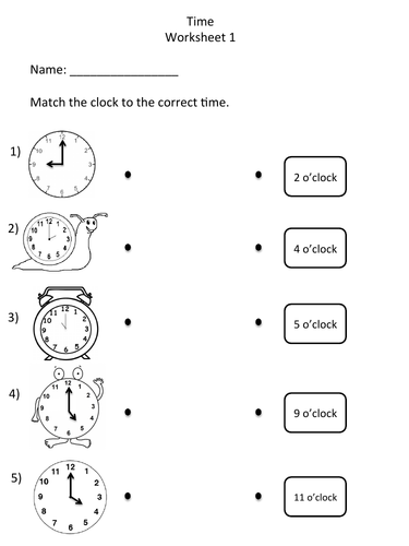 Telling the time differentiated worksheets | Teaching Resources