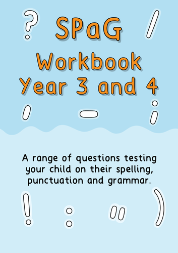 Year 3 and 4 SPaG Workbook | Teaching Resources