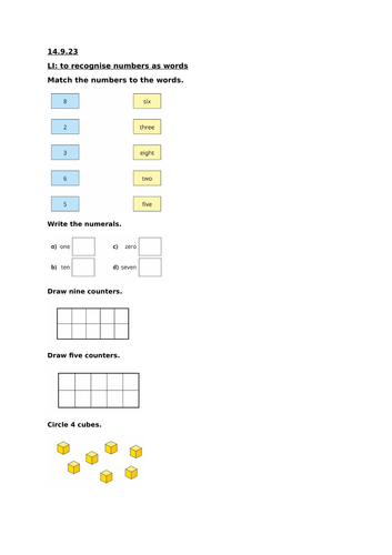 Place Value Year 1 | Teaching Resources
