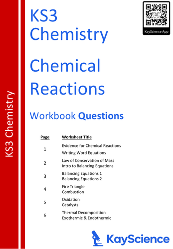 KS3 Chemical Reactions Booklet | Chemistry | Teaching Resources