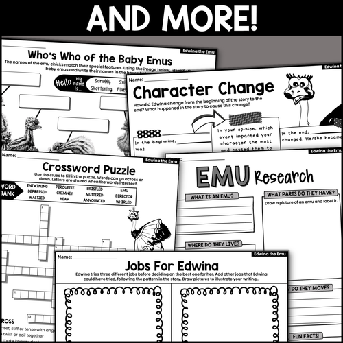 Edwina the Emu Interactive Read-Aloud Book Companion Activities for IRA ...