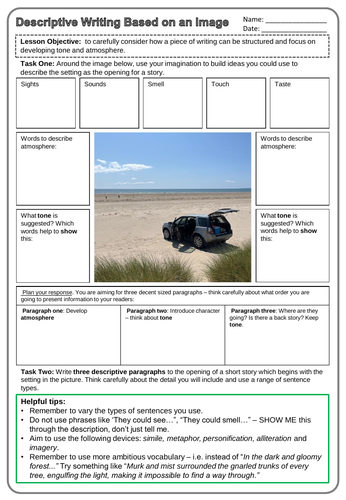 Descriptive Writing - The Beach | Teaching Resources