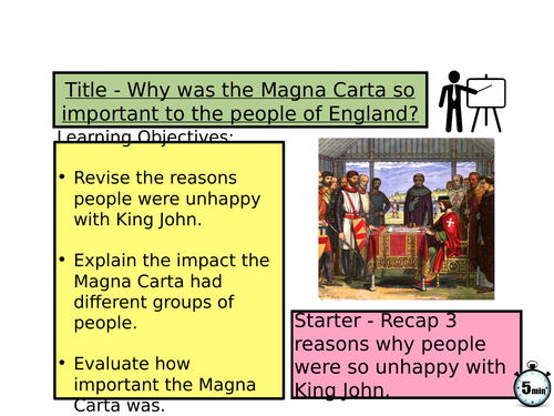 Magna Carta - KS3 History Medieval | Teaching Resources