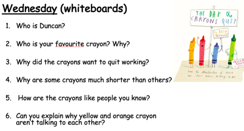 The Day the Crayons Quit Comprehension- Inference | Teaching Resources