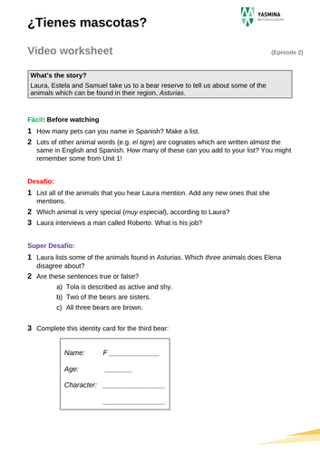 Viva 1 Module 1 Mi Vida | Teaching Resources