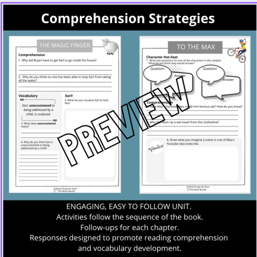 RUNT by Craig Silvey NOVEL STUDY and Reading Comprehension | Teaching ...