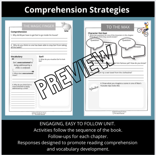 RUNT by Craig Silvey NOVEL STUDY and Reading Comprehension | Teaching ...