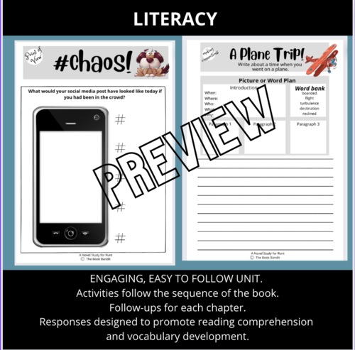 RUNT by Craig Silvey NOVEL STUDY and Reading Comprehension | Teaching ...