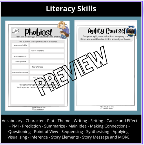 RUNT by Craig Silvey NOVEL STUDY and Reading Comprehension | Teaching ...