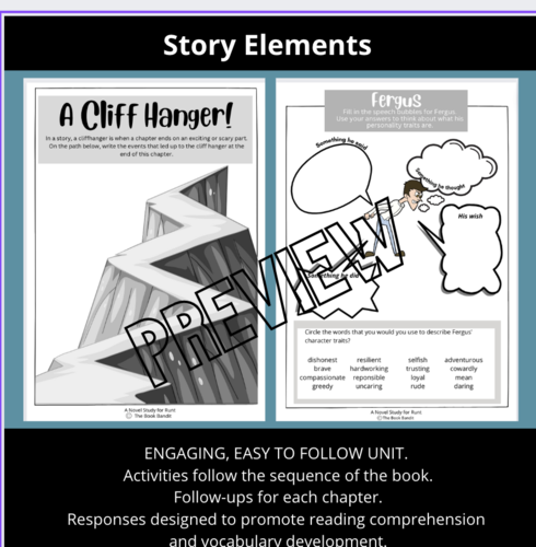 RUNT by Craig Silvey NOVEL STUDY and Reading Comprehension | Teaching ...