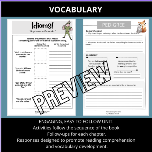 RUNT by Craig Silvey NOVEL STUDY and Reading Comprehension | Teaching ...