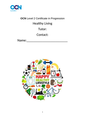 OCN London - Applied Science Level 2- Healthy Living | Teaching Resources