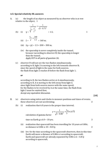 IB DP Physics: Question book A.5 Relativity HL (first exams 2025 ...