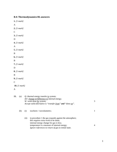 IB DP Physics: Question book B.4 Thermodynamics HL (first exams 2025 ...