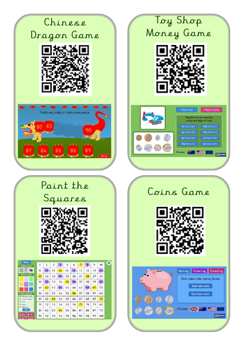 Top Marks Maths QR codes suitable for a KS1 class | Teaching Resources