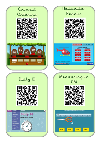 Top Marks Maths QR codes suitable for a KS1 class | Teaching Resources