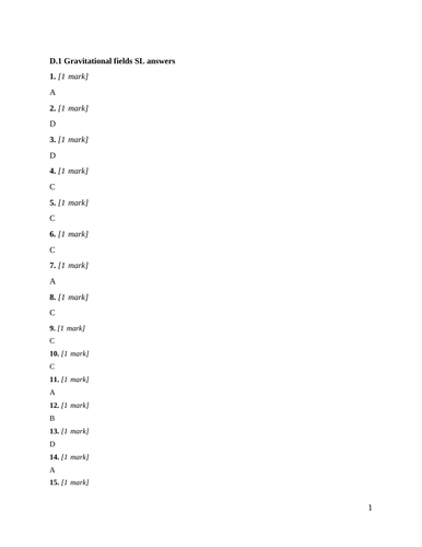 IB DP Physics: Question book D.1 Gravitational fields SL (first exams ...