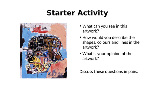 Jean-Michel Basquiat Lesson Plan KS3 | Teaching Resources