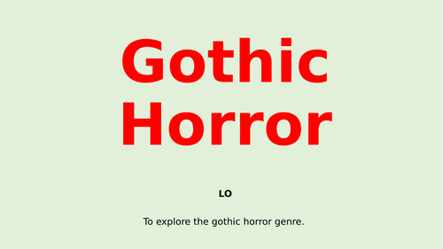Gothic Horror resources pack unit of work | Teaching Resources