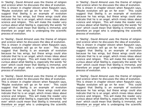 Skellig SOW - Year 7 | Teaching Resources