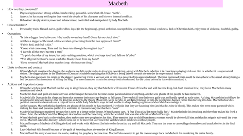 Complete guide for Macbeth to achieve A* | Teaching Resources