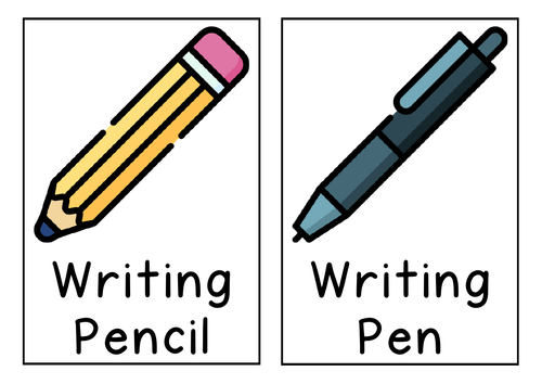 School Supply Visual Aid Cards | Classroom Management and Display ...