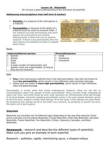 Hydrology and Geomorphology CIE Cambridge A level | Teaching Resources