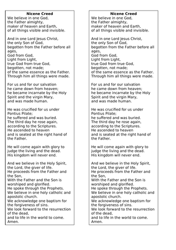 AQA Christianity: Nicene Creed | Teaching Resources