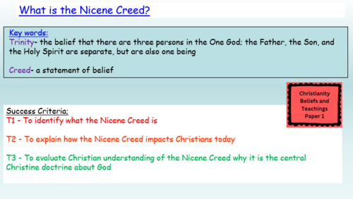 AQA Christianity: Nicene Creed | Teaching Resources