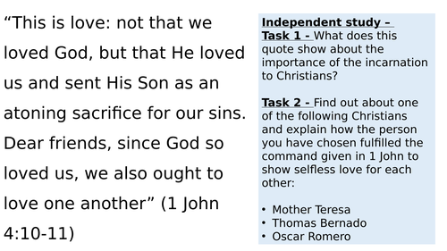 AQA Christianity: Incarnation | Teaching Resources