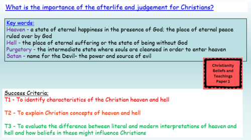 AQA Christianity: Heaven and Hell | Teaching Resources