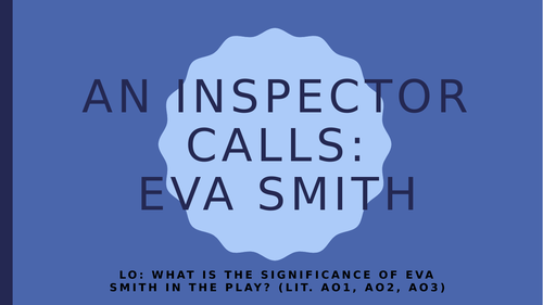 An Inspector Calls: Eva Smith | Teaching Resources