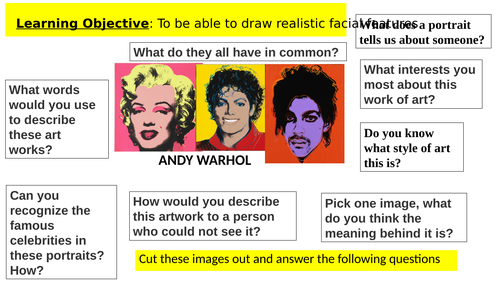 FACIAL FEATURES - Including steps | Teaching Resources