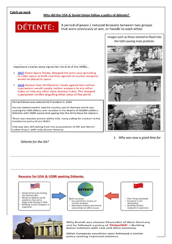 GCSE Edexcel Super Power Relations: Cold War Catch Up Resources ...