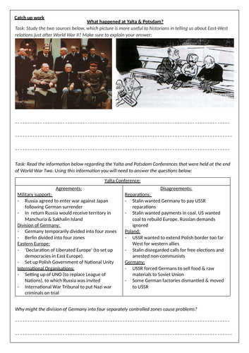 GCSE Edexcel Super Power Relations: Cold War Catch Up Resources ...