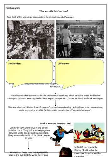 GCSE Edexcel USA: Conflict at Home and Abroad Catch Up Resources ...