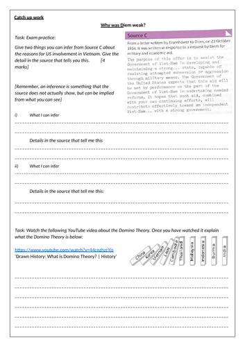 GCSE Edexcel USA: Conflict at Home and Abroad Catch Up Resources ...